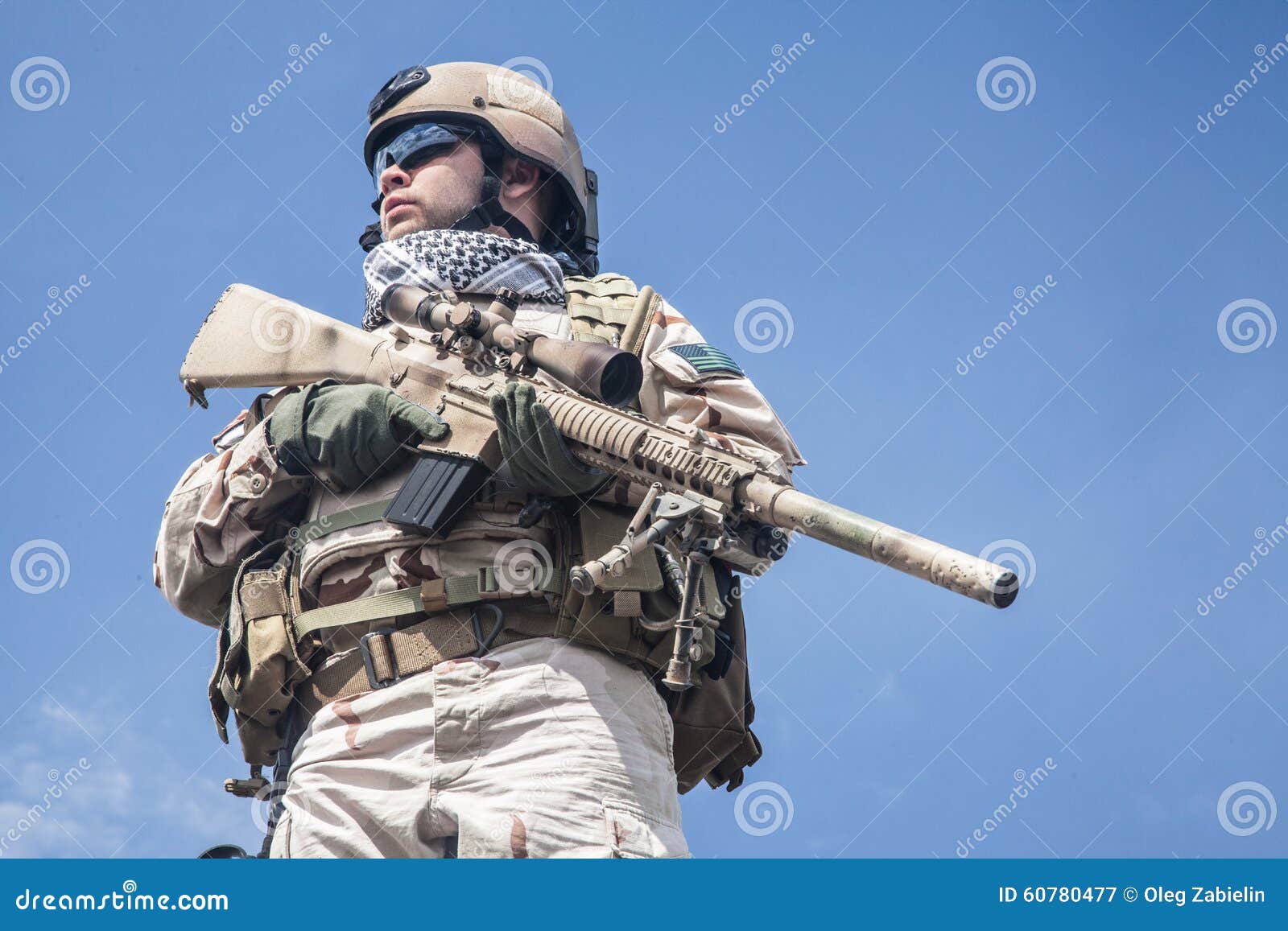 Navy SEAL in action stock image. Image of force, marksman - 60780477
