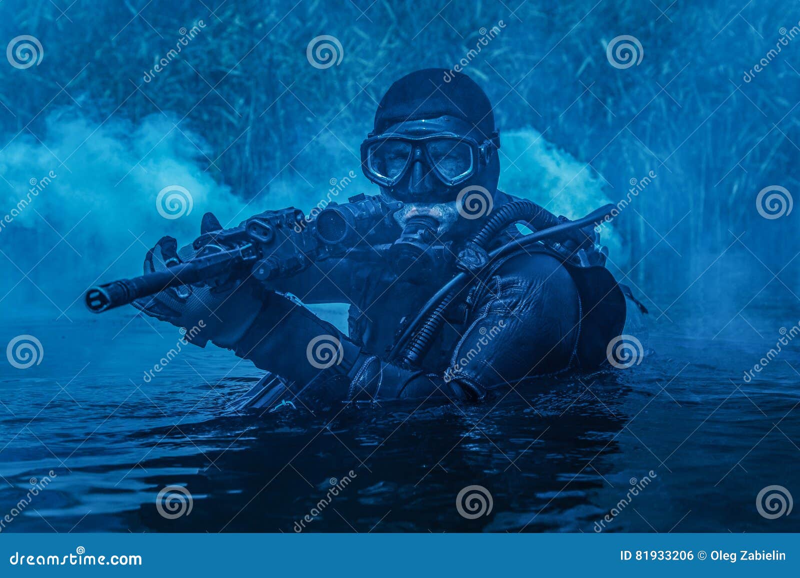 Navy SEAL frogman stock photo. Image of navy, recon, maritime - 81933206