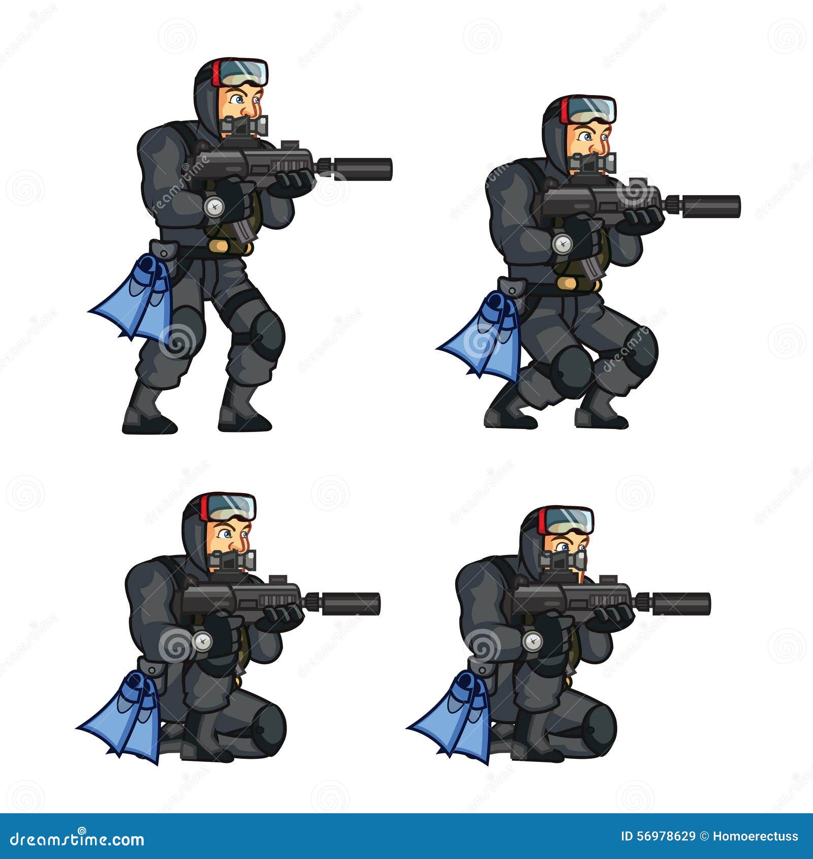 Navy Seal Cartoon Vector | CartoonDealer.com #102139124
