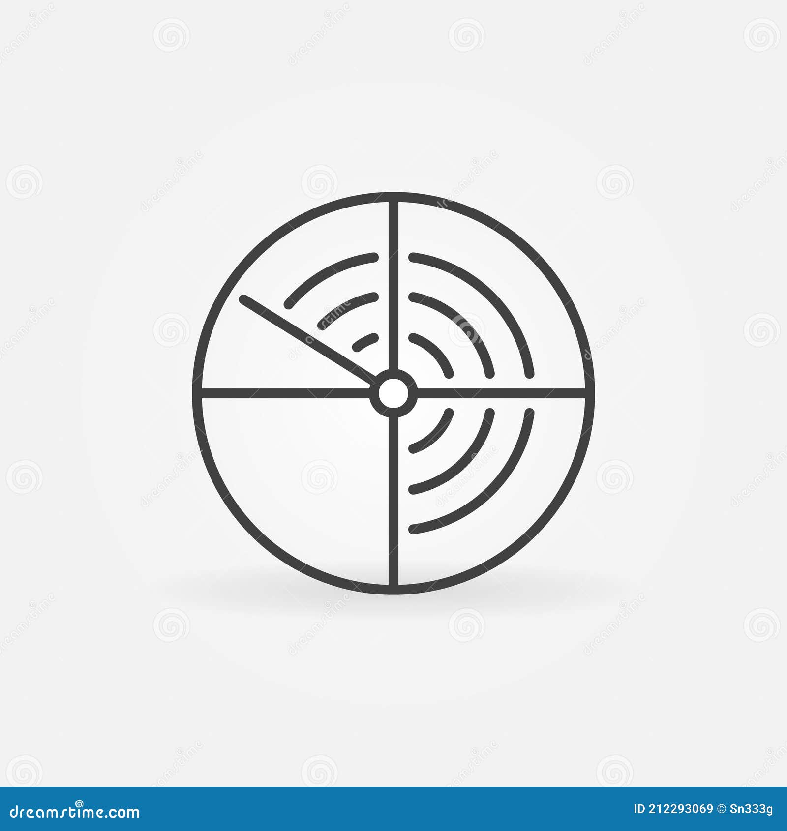 Sonar Line Icons Collection. Detection, Navigation, Echoes, Acoustic ...