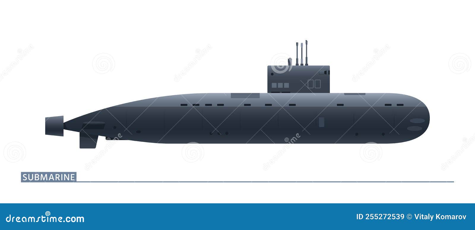 Navy Submarine with Retractable Special Devices from the Conning Tower ...