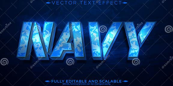 Navy Text Effect, Editable Army Text Style Stock Vector - Illustration ...