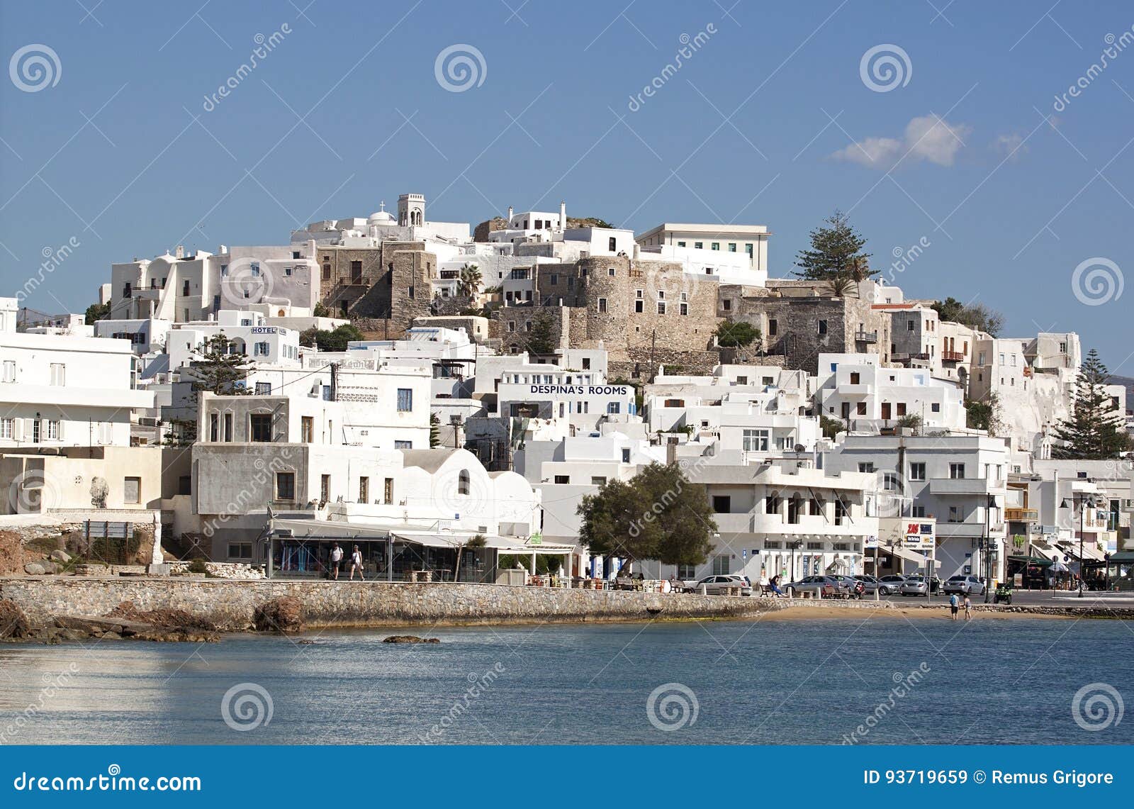 Naxos town editorial stock image. Image of tourists, white - 93719659