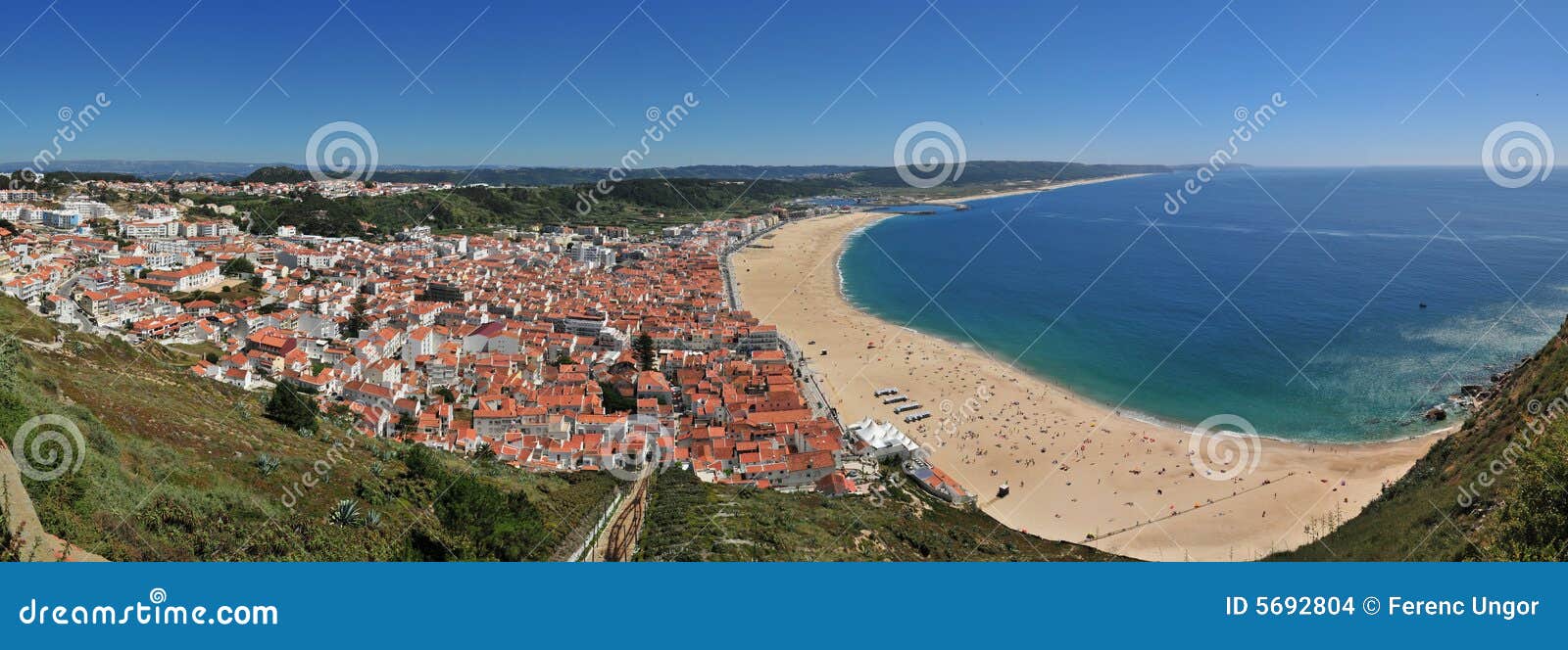 Nazare stock photo. Image of view, house, holiday, panoramic - 5692804