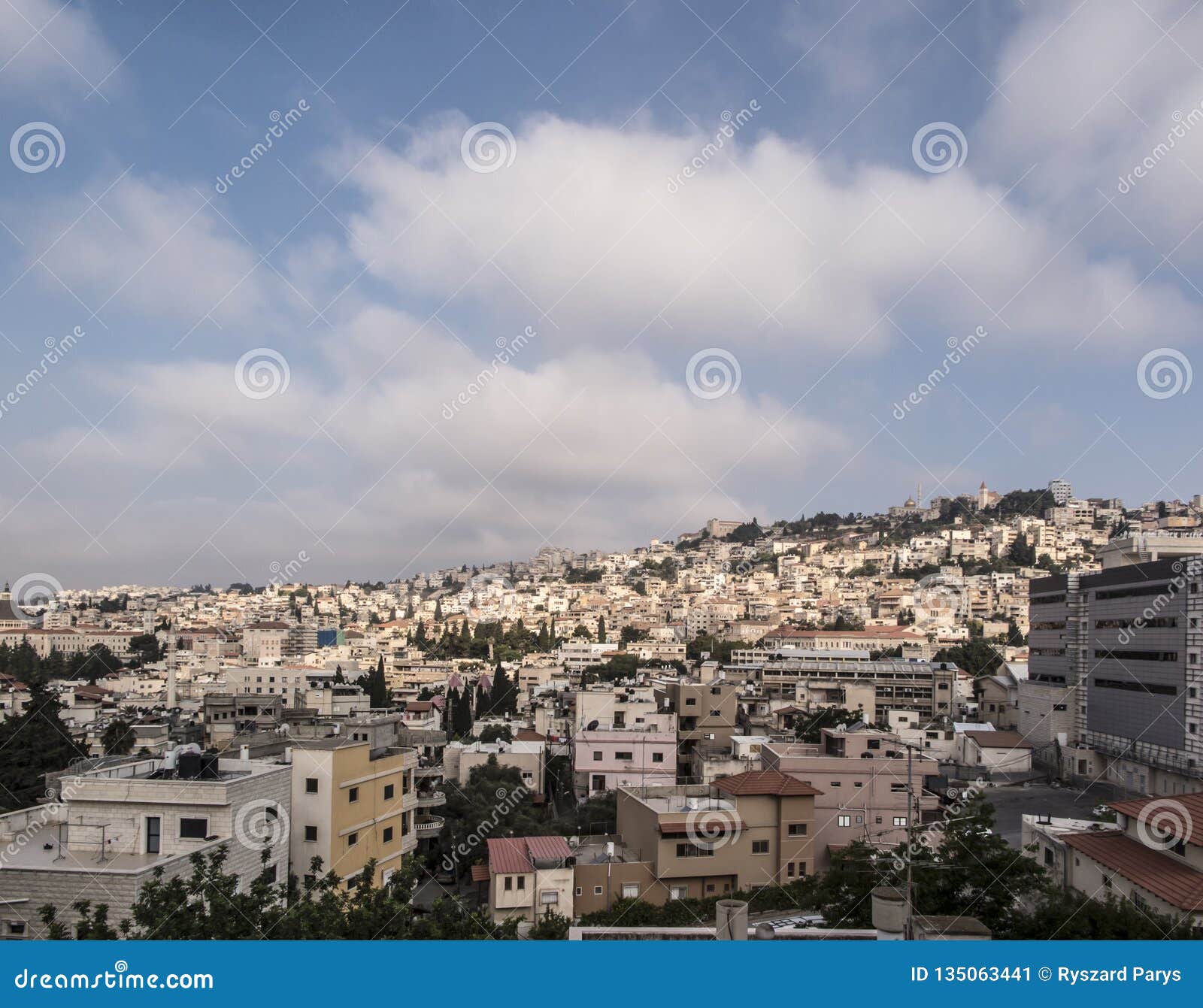 Nazareth, Israel - 10 July, 2015 - City of Nazareth Panoramic View ...
