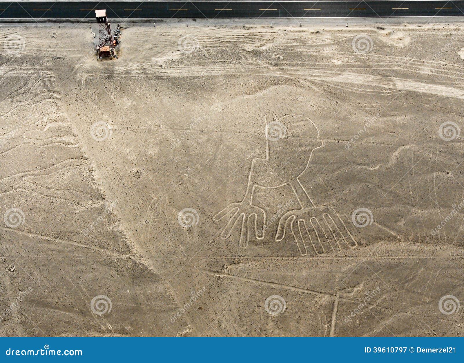 Nazca Lines Hands stock image. Image of extraterrestrial - 39610797