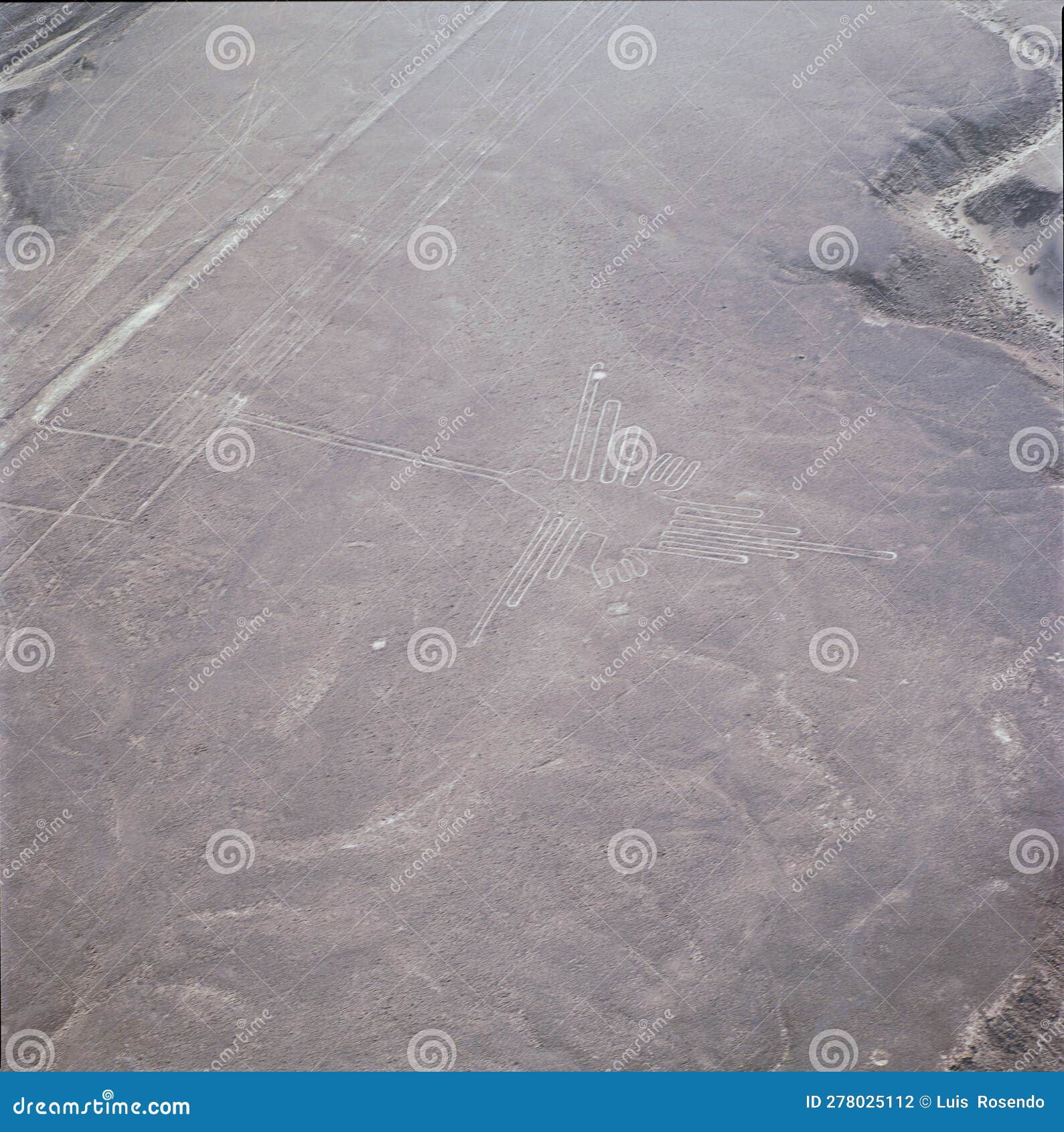 Nazca Lines Hummingbird in Peru Stock Photo - Image of sidewalk, hrits ...