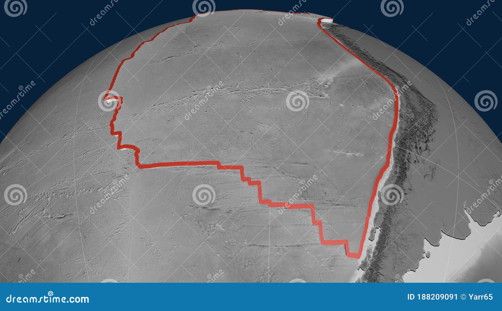 Nazca Plate Extruded - Grayscale Stock Illustration - Illustration of ...