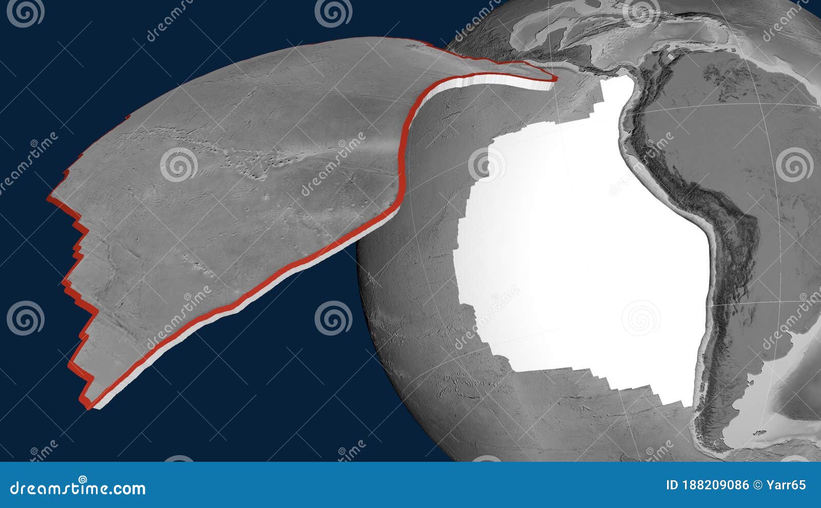 Nazca Plate Presented - Grayscale Stock Illustration - Illustration of ...