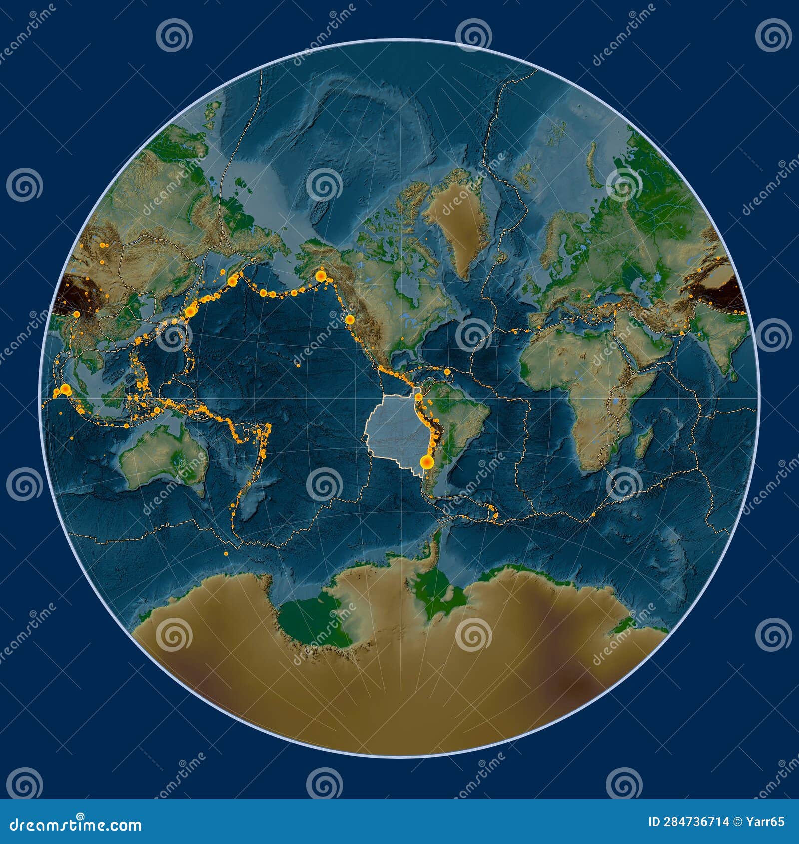 Nazca Tectonic Plate. Physical. Lagrange. Earthquakes and Bounda Stock ...
