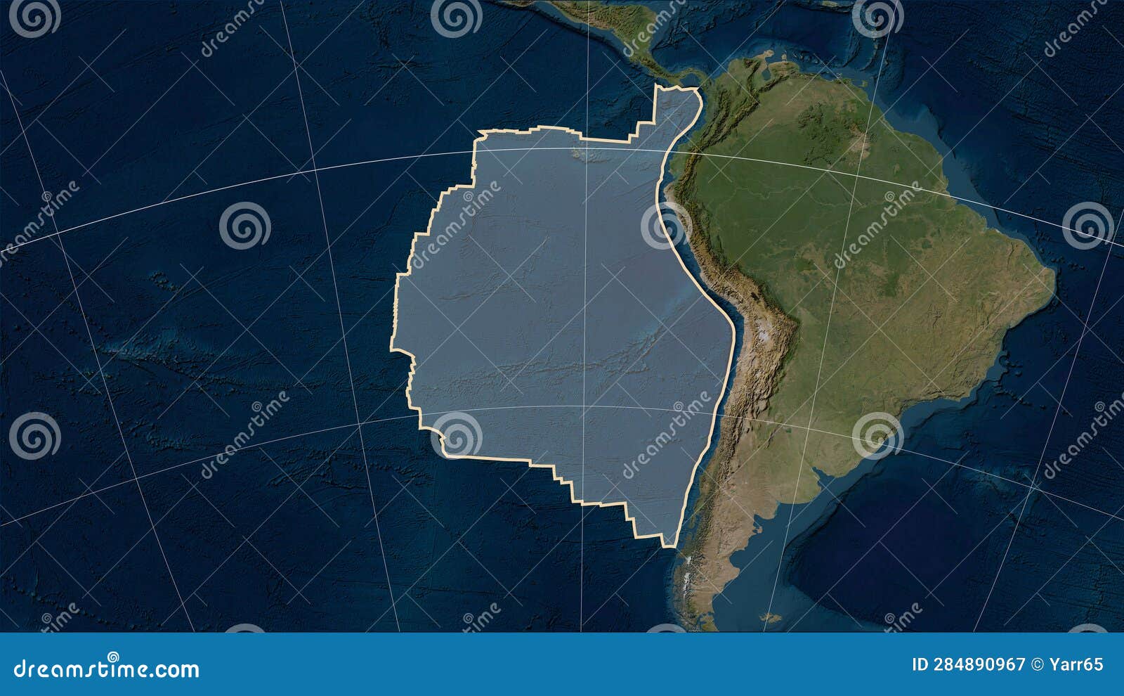 Nazca Tectonic Plate. Satellite Map Stock Illustration - Illustration ...