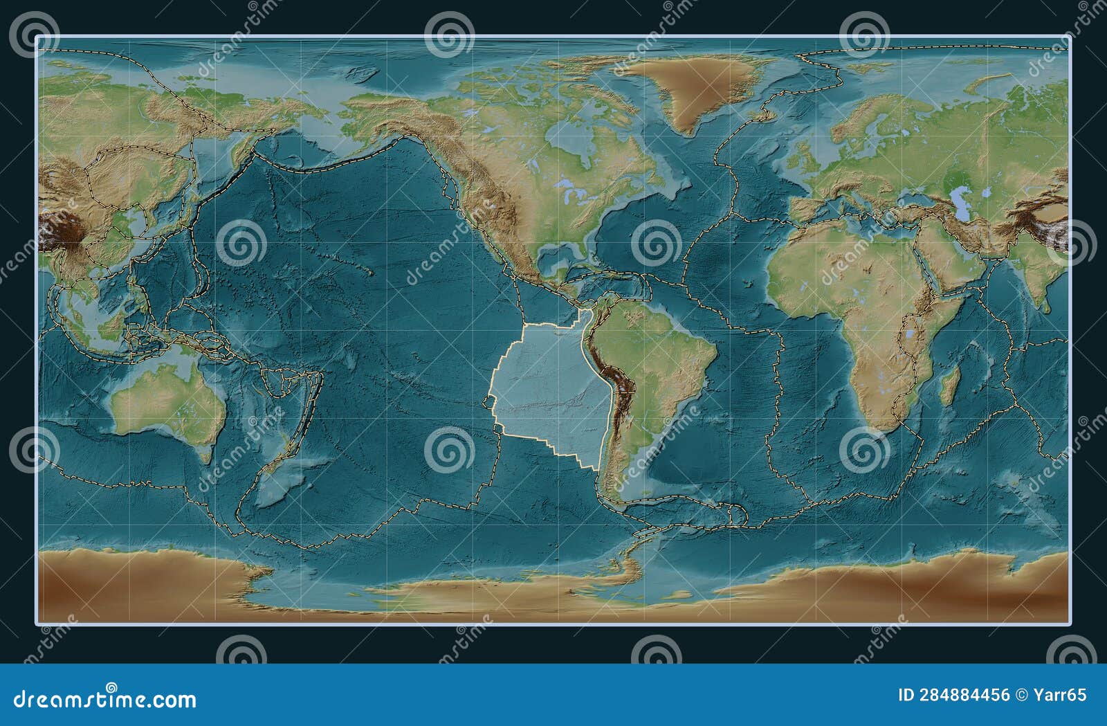 Nazca Tectonic Plate. Wiki. Patterson Cylindrical. Boundaries Stock ...