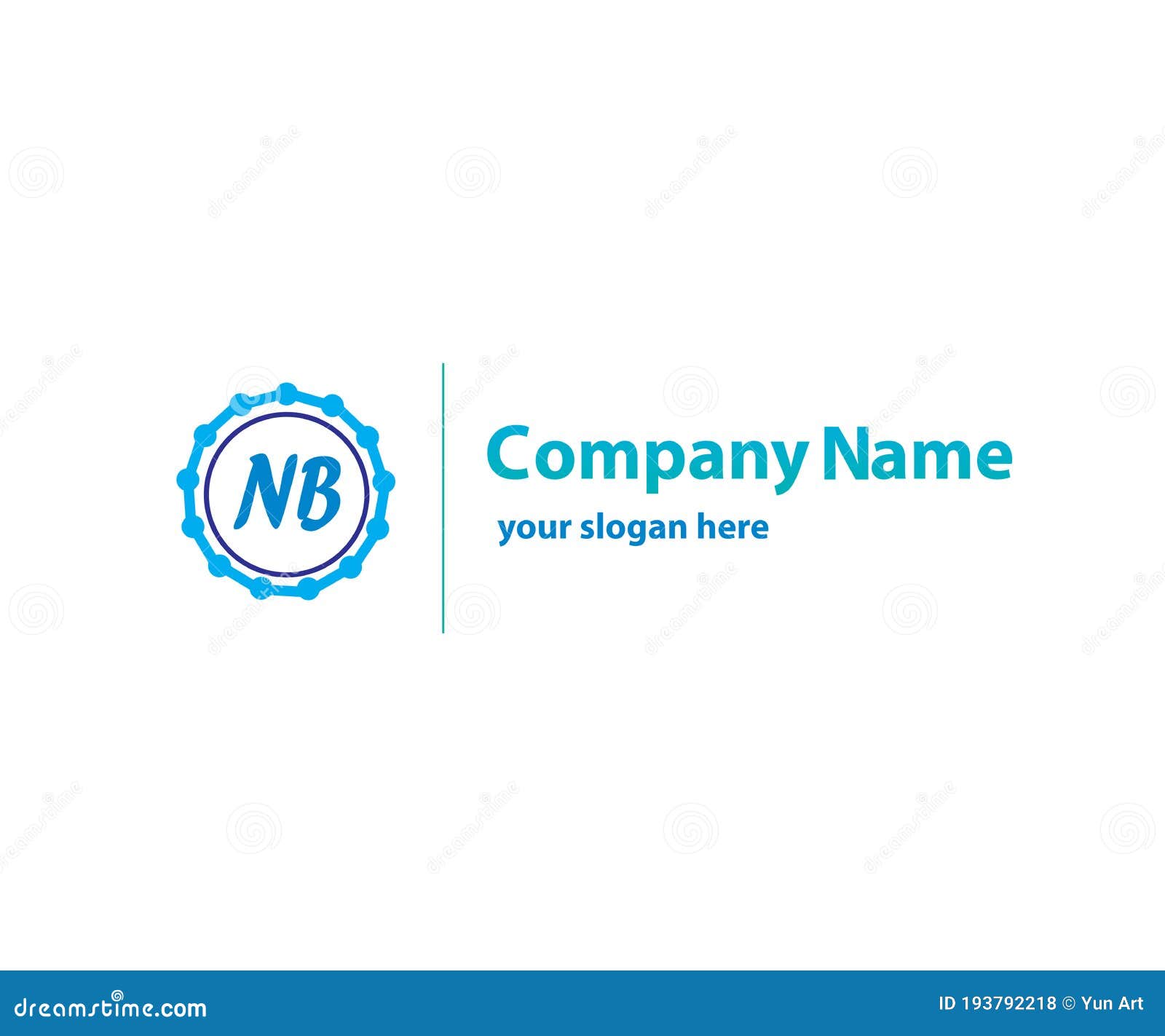 Nb Company Logo Design Vector Stock Vector - Illustration of line ...