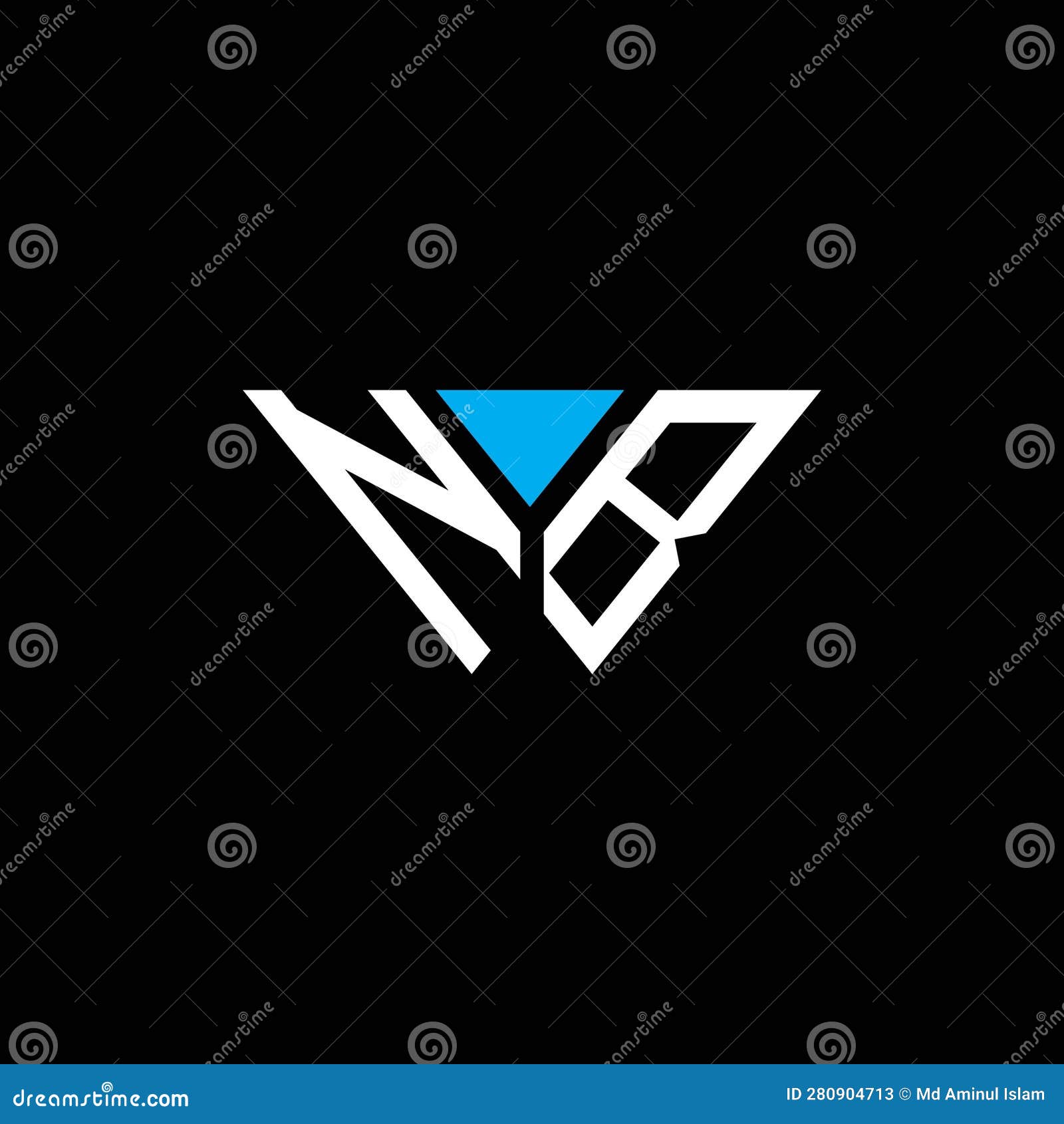 NB Letter Logo Creative Design with Vector Graphic, NB Simple and ...