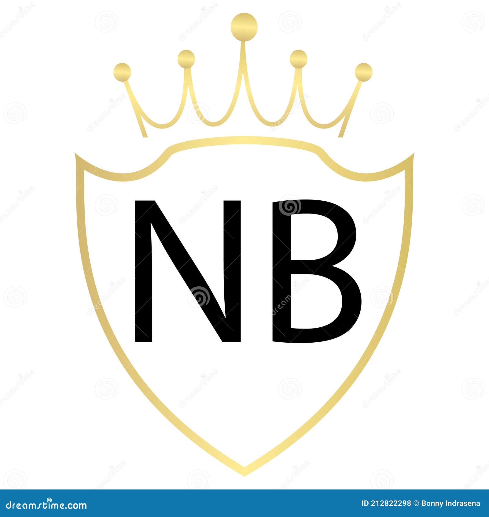 NB Letter Logo Design with Simple Style Stock Vector - Illustration of ...