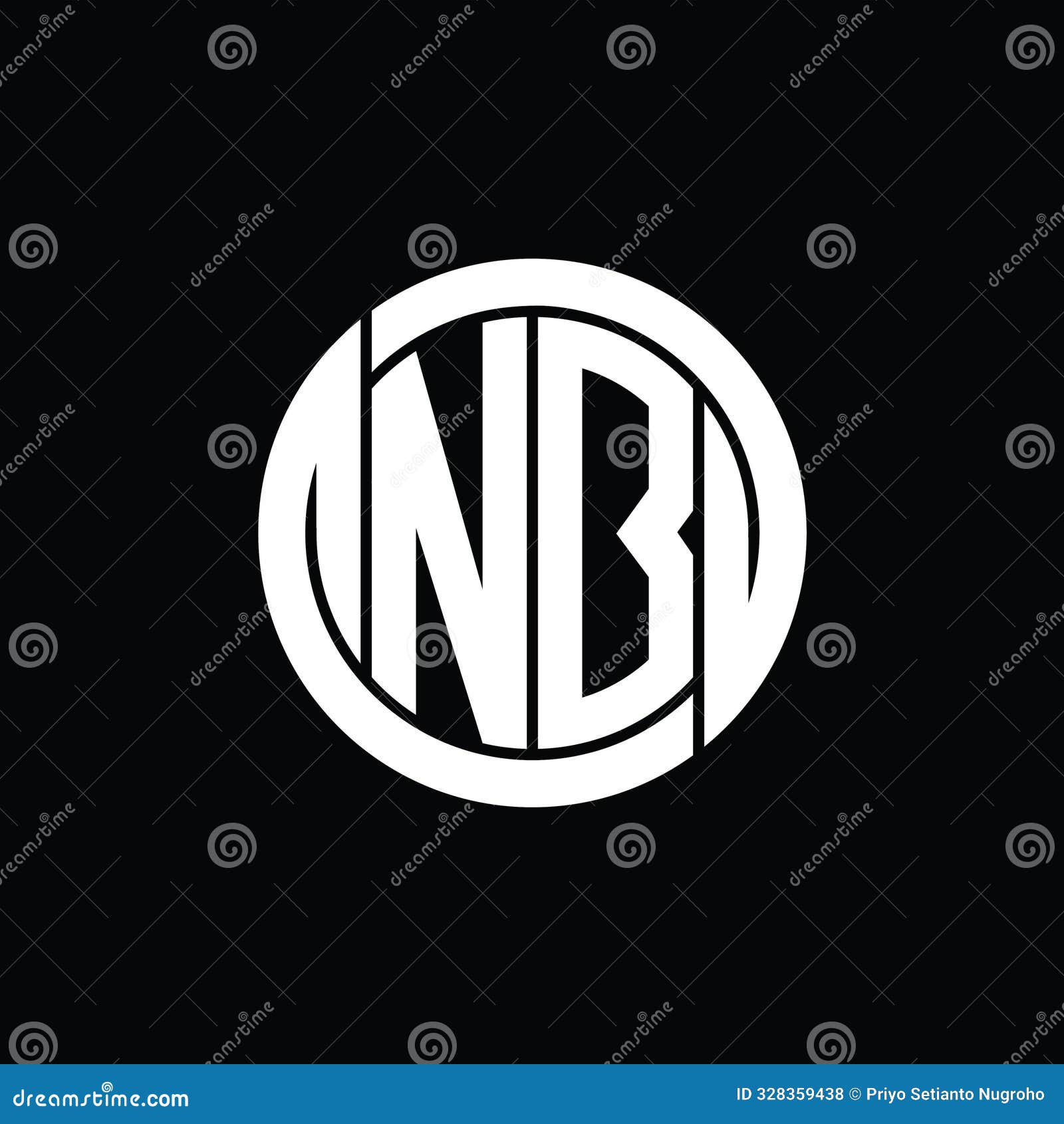 NB Logo Monogram Shield Inside Circle Shape Vector Images Design ...