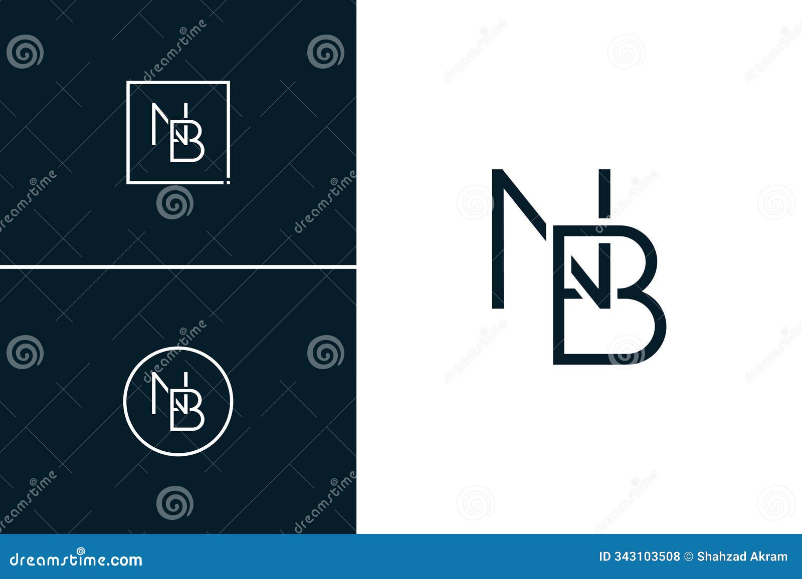 NB Minimal Vector Logo - Simple Business Logo for Monogram N and B ...