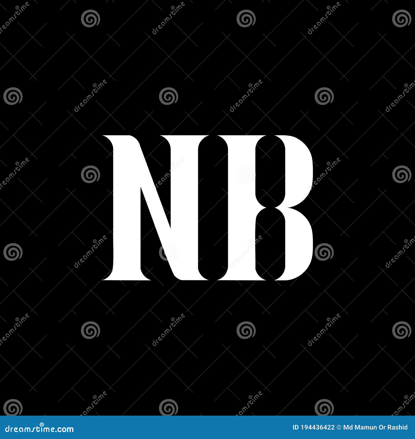 NB N B Letter Logo Design. Initial Letter NB Uppercase Monogram Logo ...