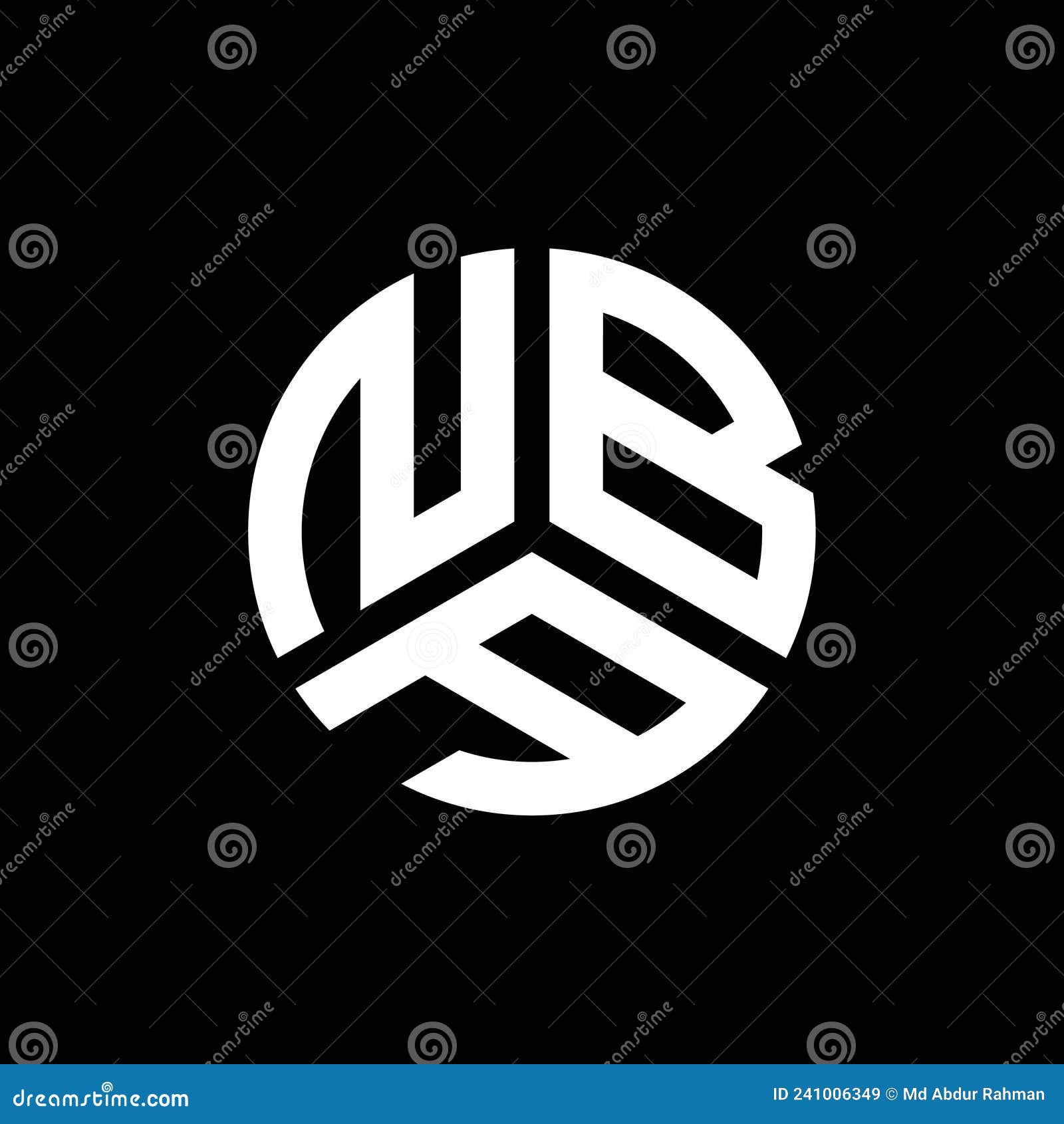 NBA Letter Logo Design on Black Background. NBA Creative Initials ...