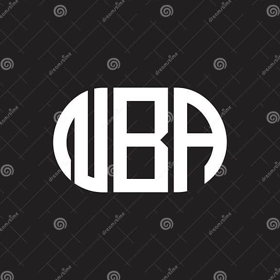 NBA Letter Logo Design on Black Background. NBA Creative Initials ...
