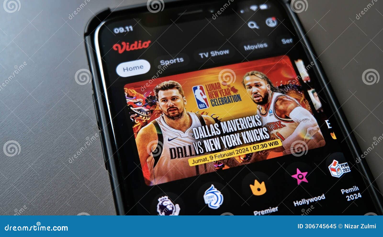 NBA Match Showed on Vidio.com Main Page Inside the Mobile App Editorial ...