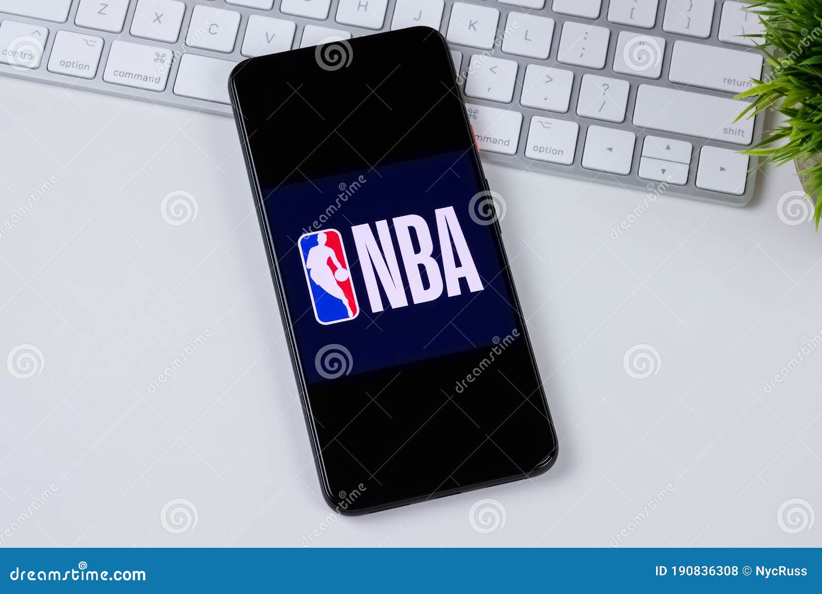 NBA: Official App Logo on a Smartphone Screen. Editorial Stock Photo ...
