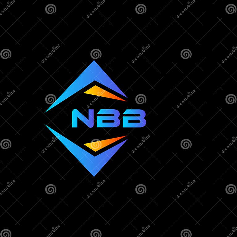 NBB Abstract Technology Logo Design on Black Background. NBB Creative ...