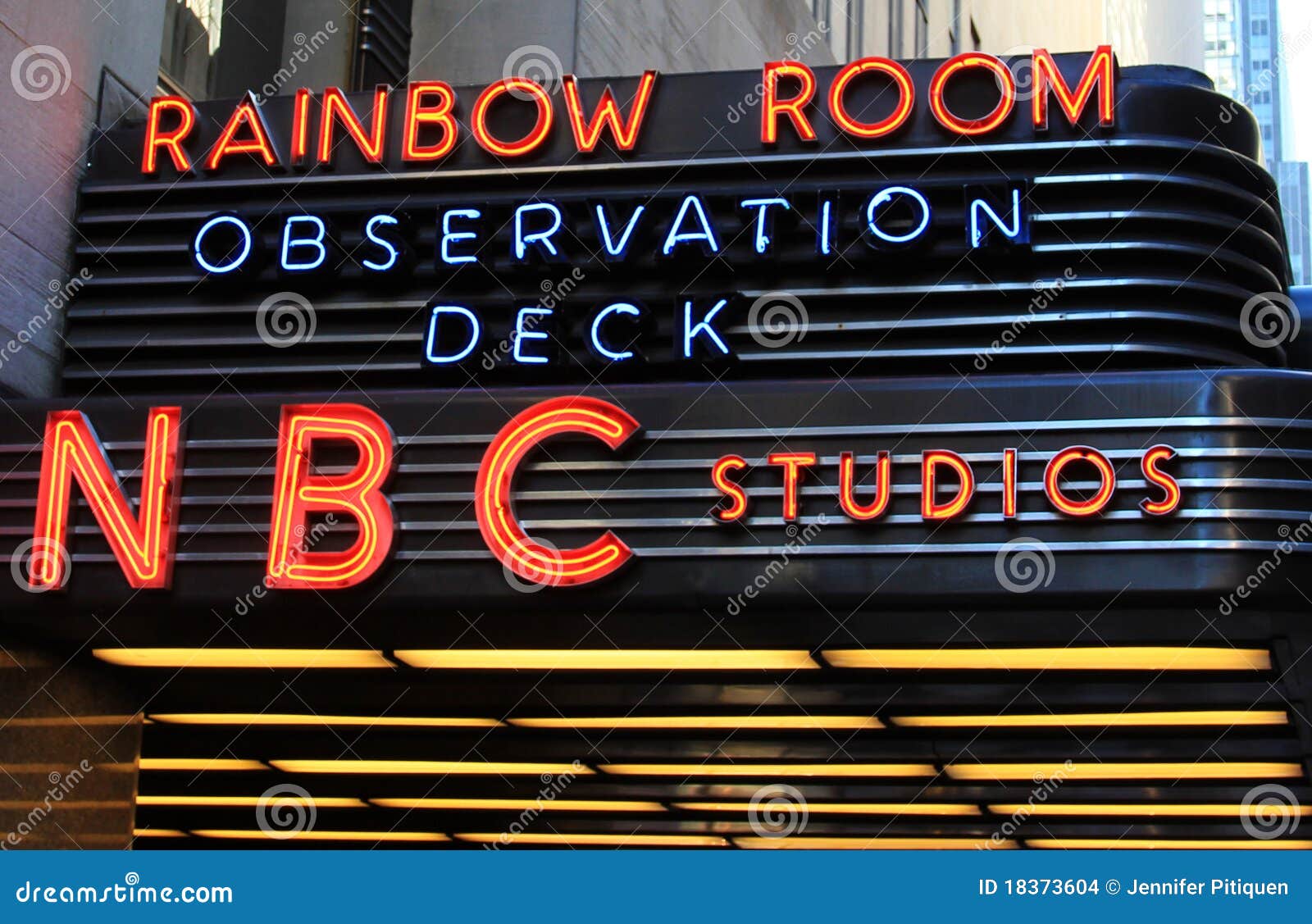 NBC Studio Neon Sign editorial stock image. Image of city - 18373604
