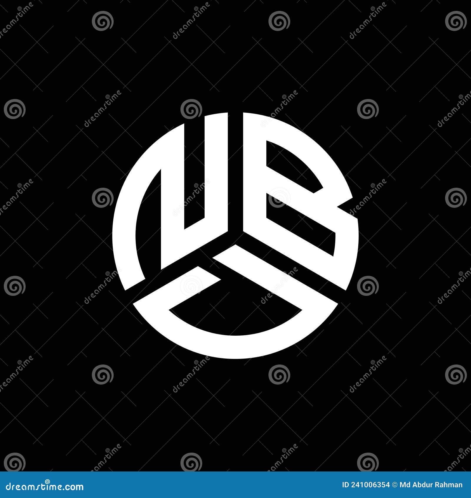 NBD Letter Logo Design on Black Background. NBD Creative Initials ...