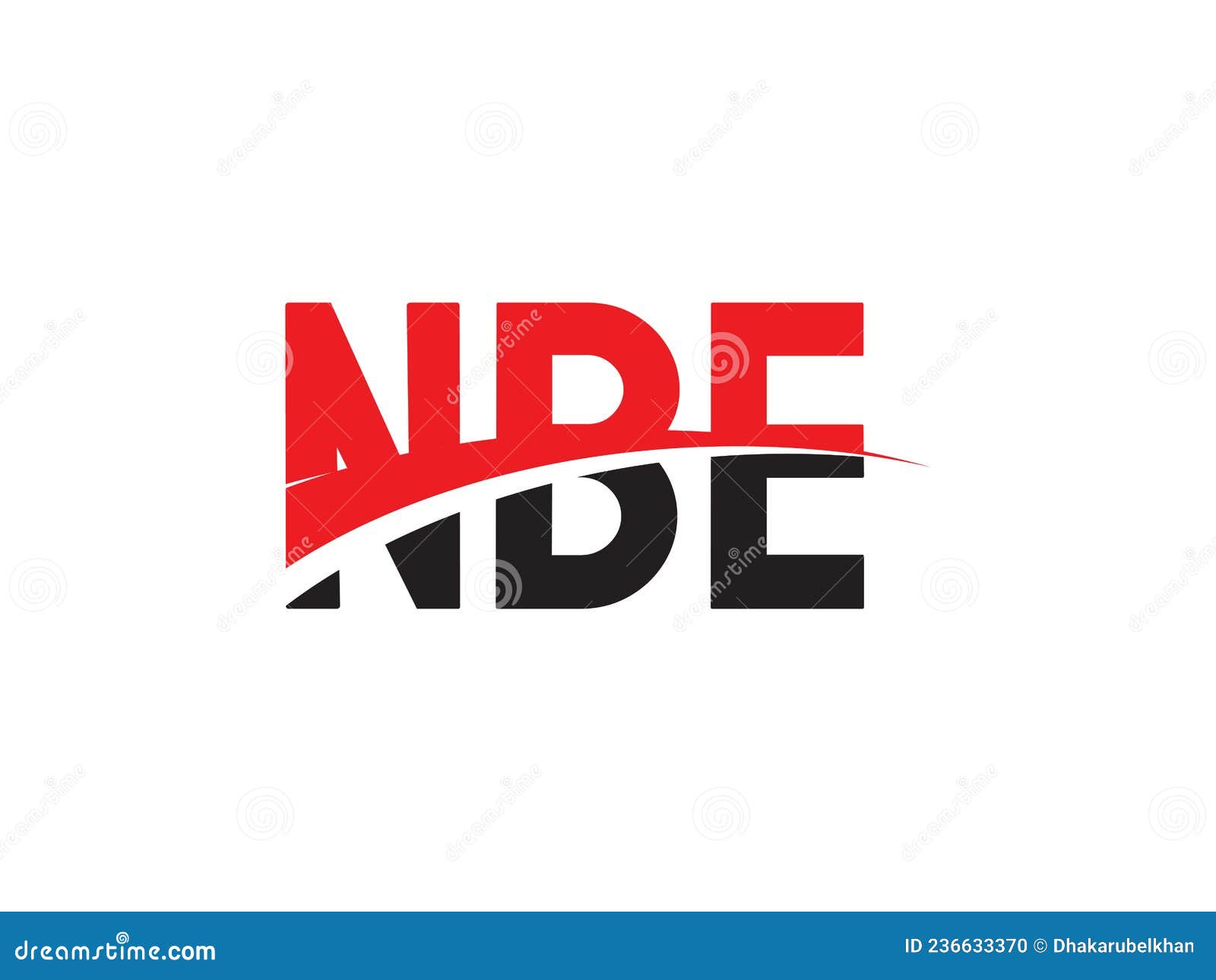 NBE Letter Initial Logo Design Vector Illustration Stock Vector ...