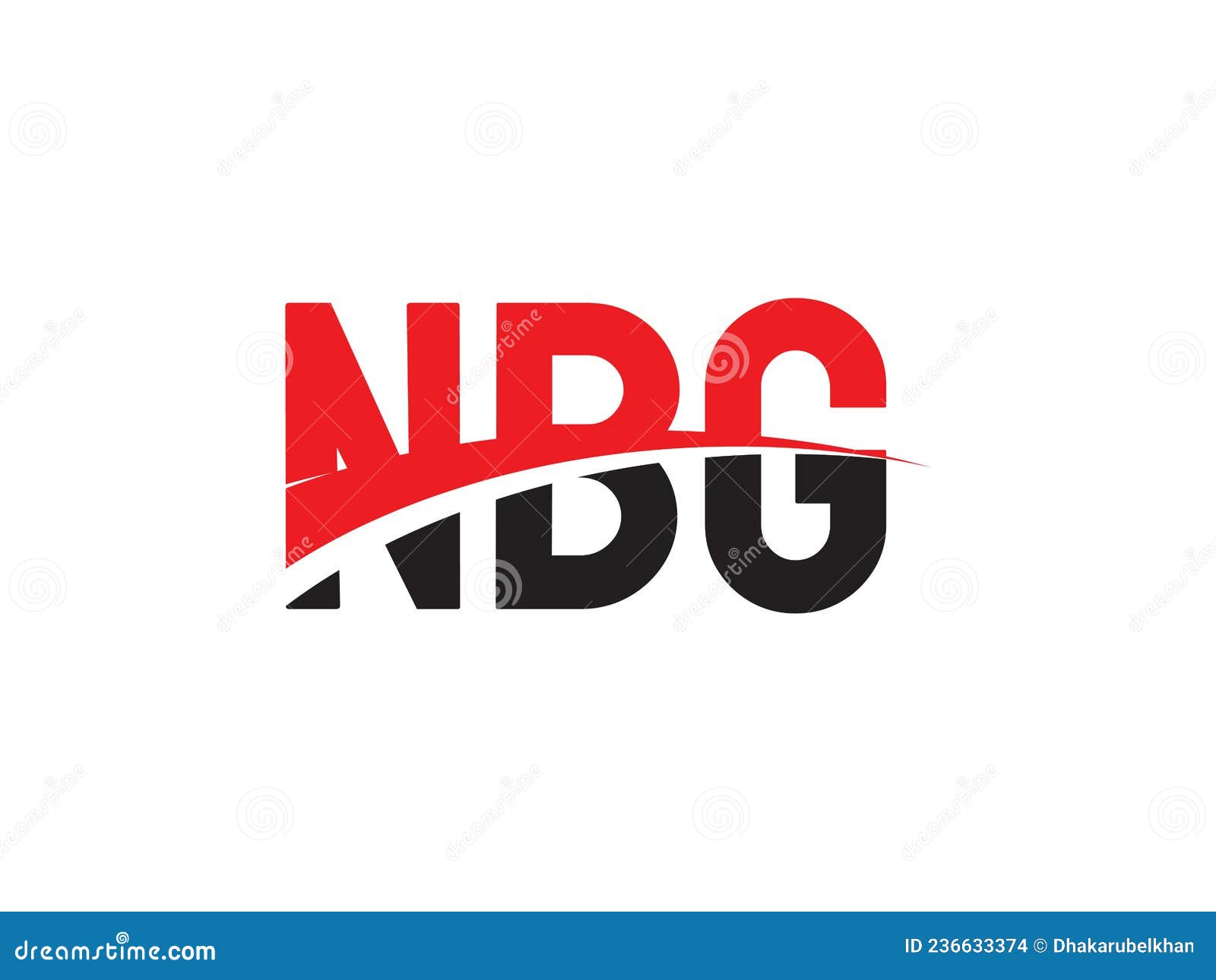 NBG Letter Initial Logo Design Vector Illustration Stock Vector ...