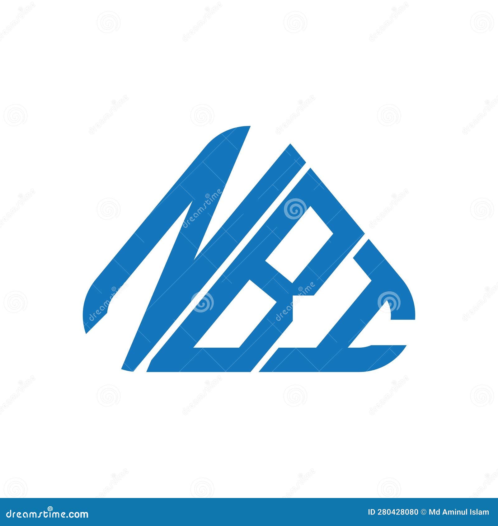 NBI Letter Logo Creative Design with Vector Graphic, NBI Stock Vector ...