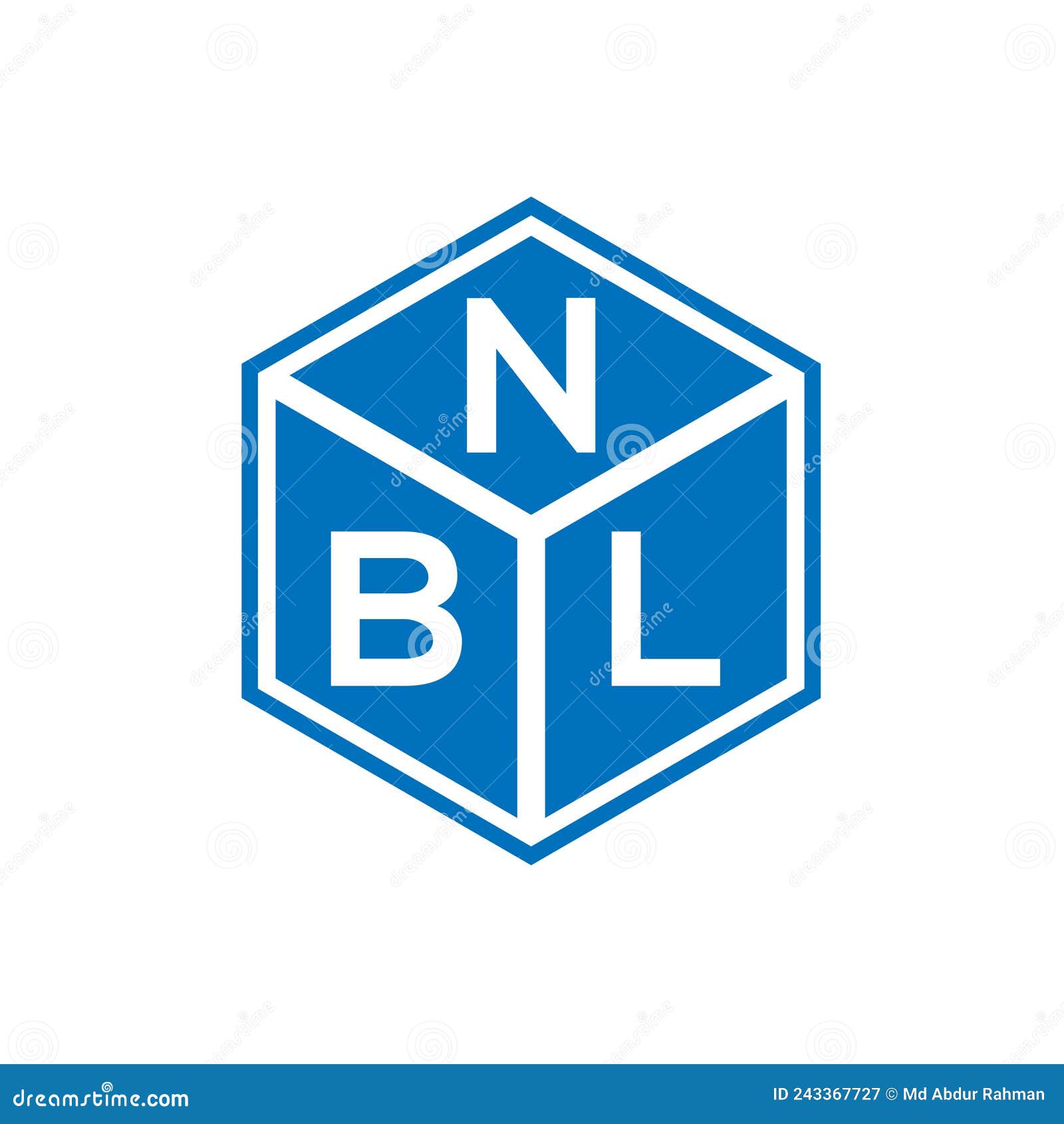 NBL Letter Logo Design on Black Background. NBL Creative Initials ...