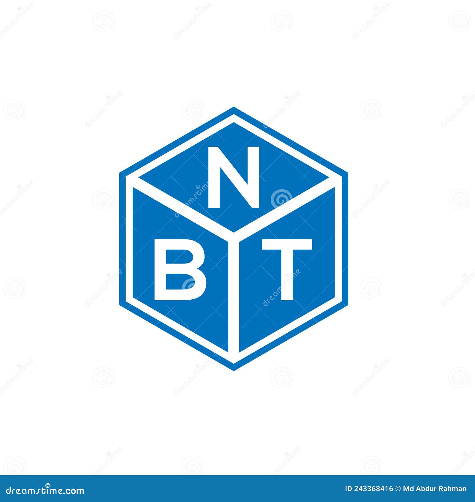 NBT Letter Logo Design On Black Background. NBT Creative Initials ...