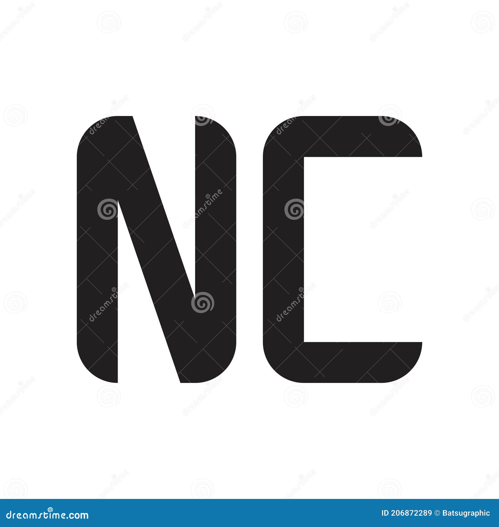 Nc Initial Letter Vector Logo Icon Stock Vector - Illustration of ...