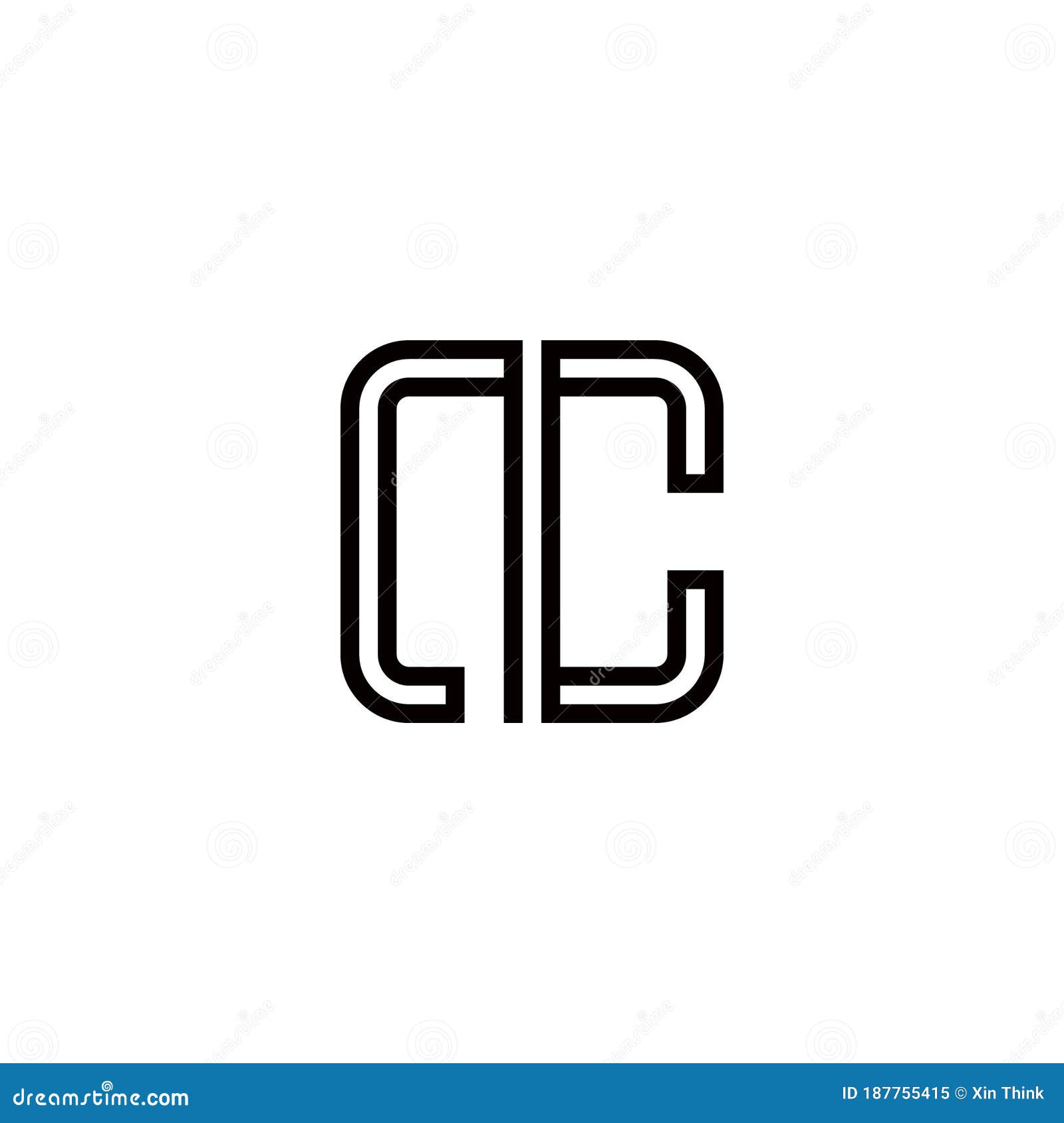 NC Letter Logo Icon Design Template Elements Stock Vector ...