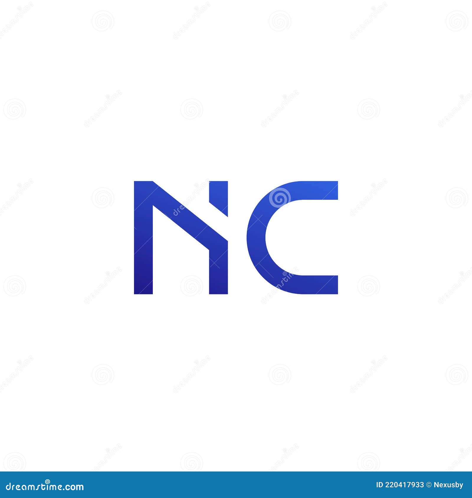 NC Letters Vector Logo on White Stock Vector - Illustration of initials ...