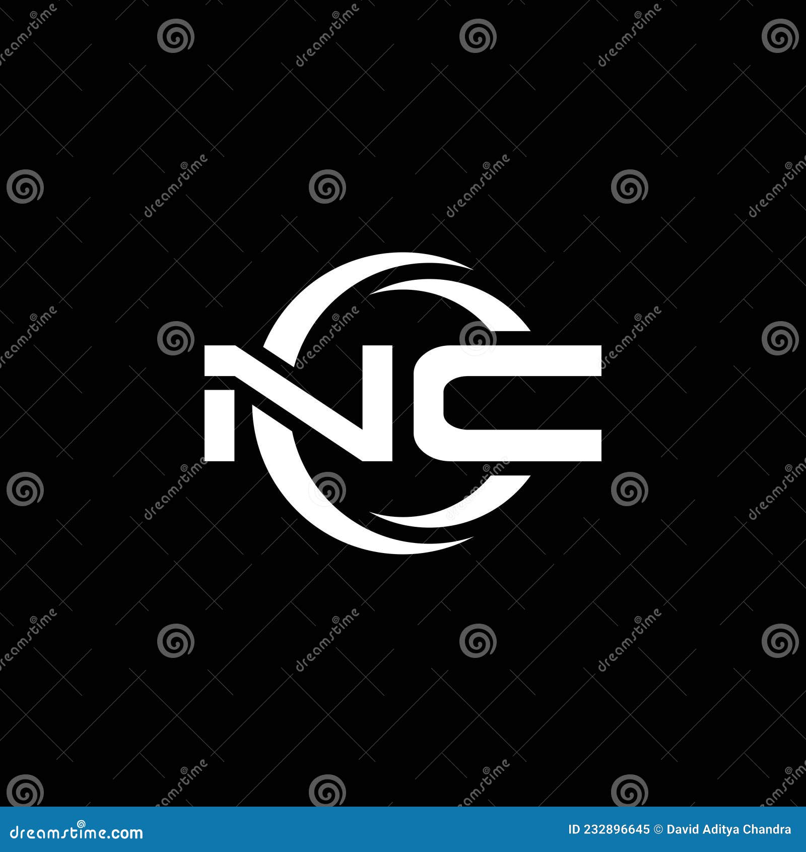 NC Logo Monogram Design Template Stock Vector - Illustration of element ...