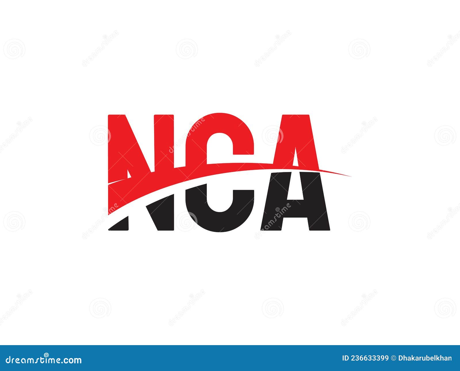 NCA Letter Initial Logo Design Vector Illustration Stock Vector ...