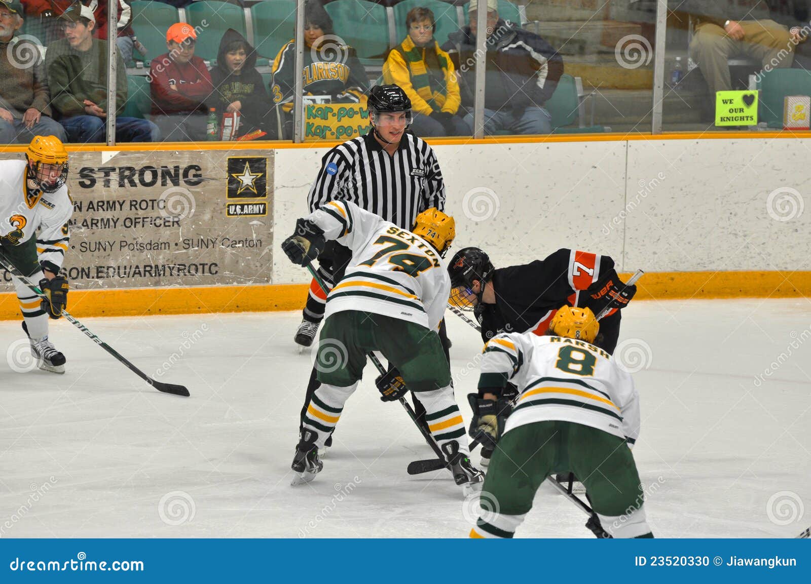 NCAA Ice Hockey Game in Clarkson University Editorial Image - Image of ...