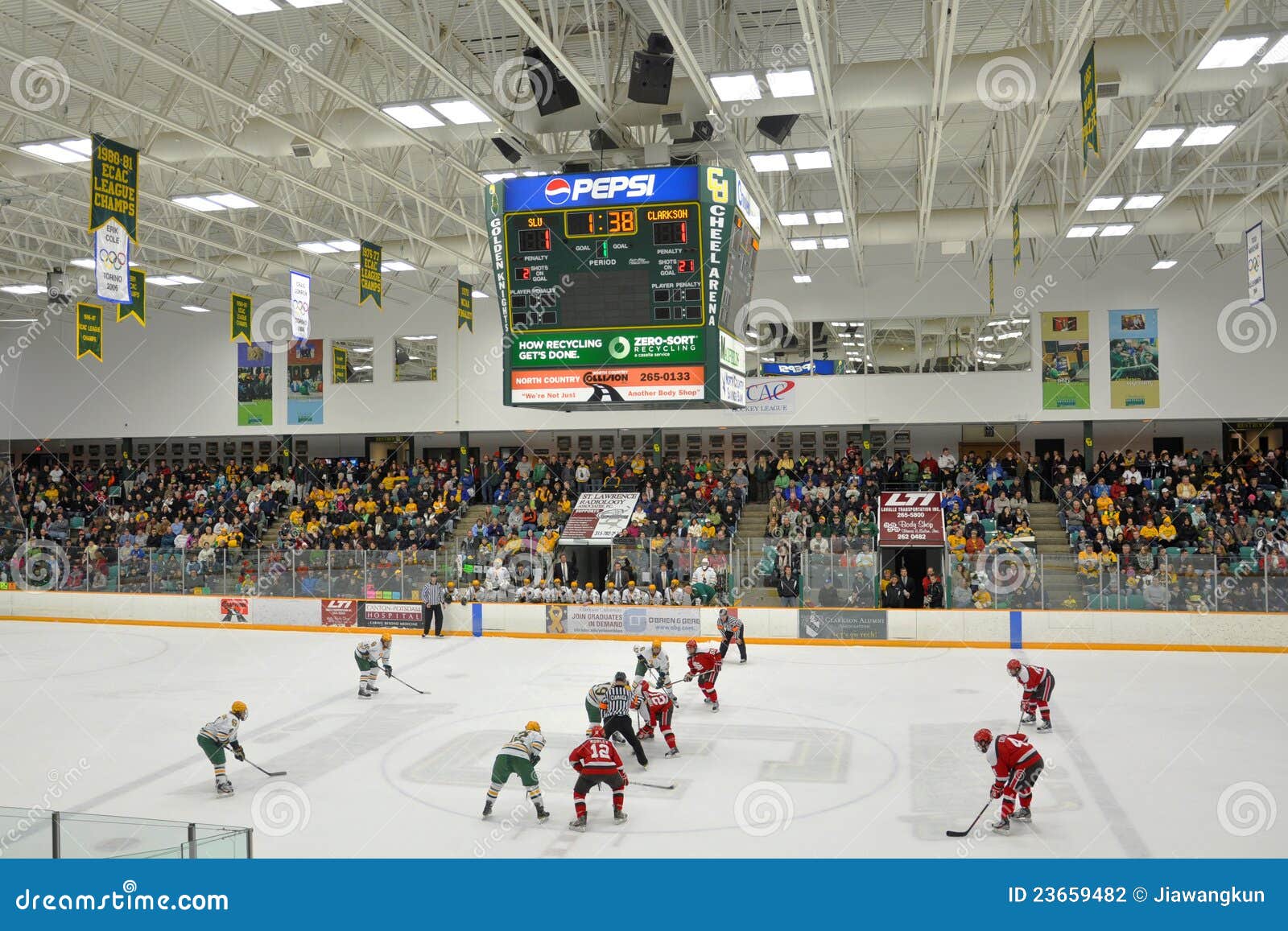 NCAA Ice Hockey Game in Clarkson University Editorial Photography ...