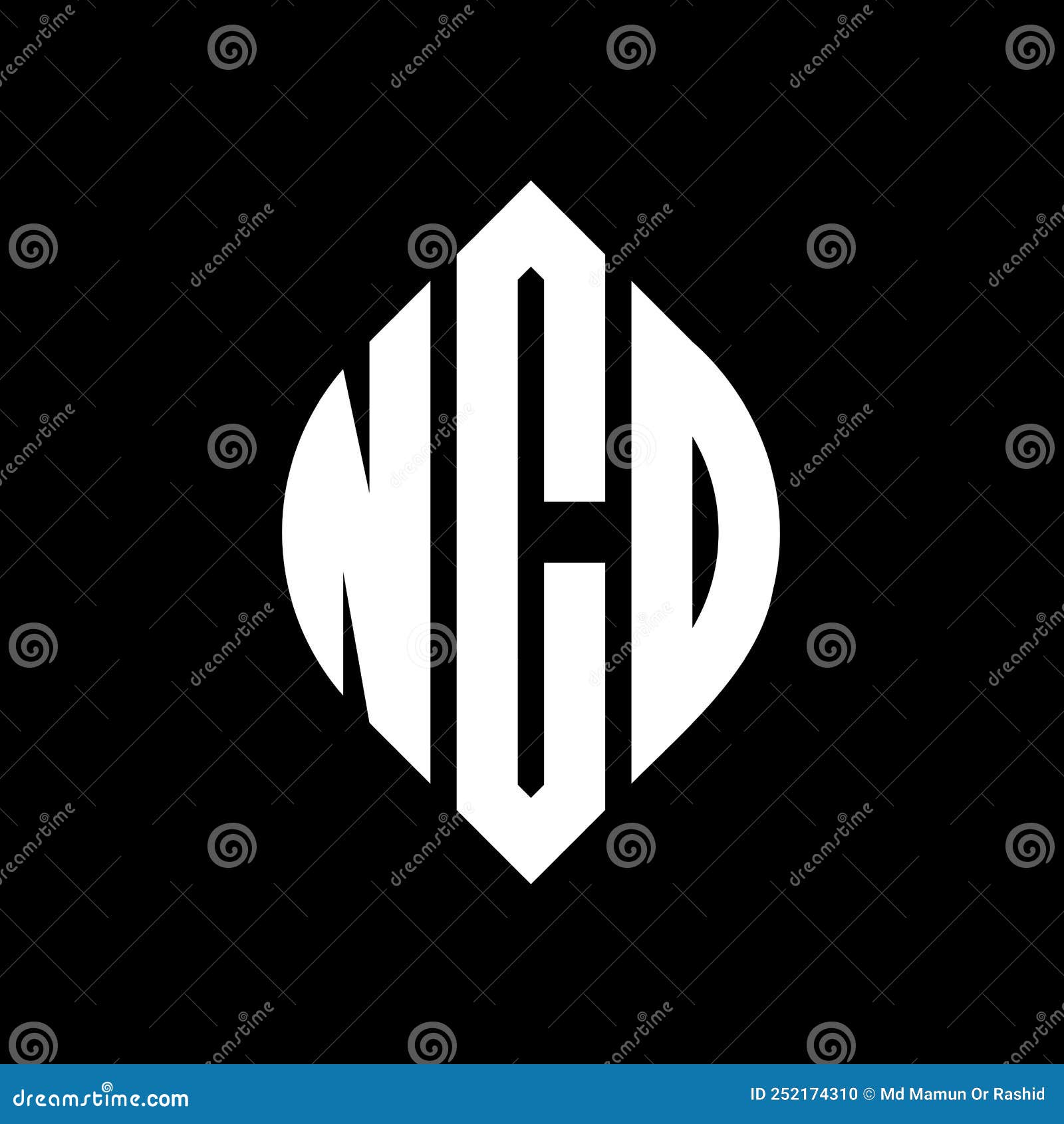 NCD Circle Letter Logo Design with Circle and Ellipse Shape. NCD ...