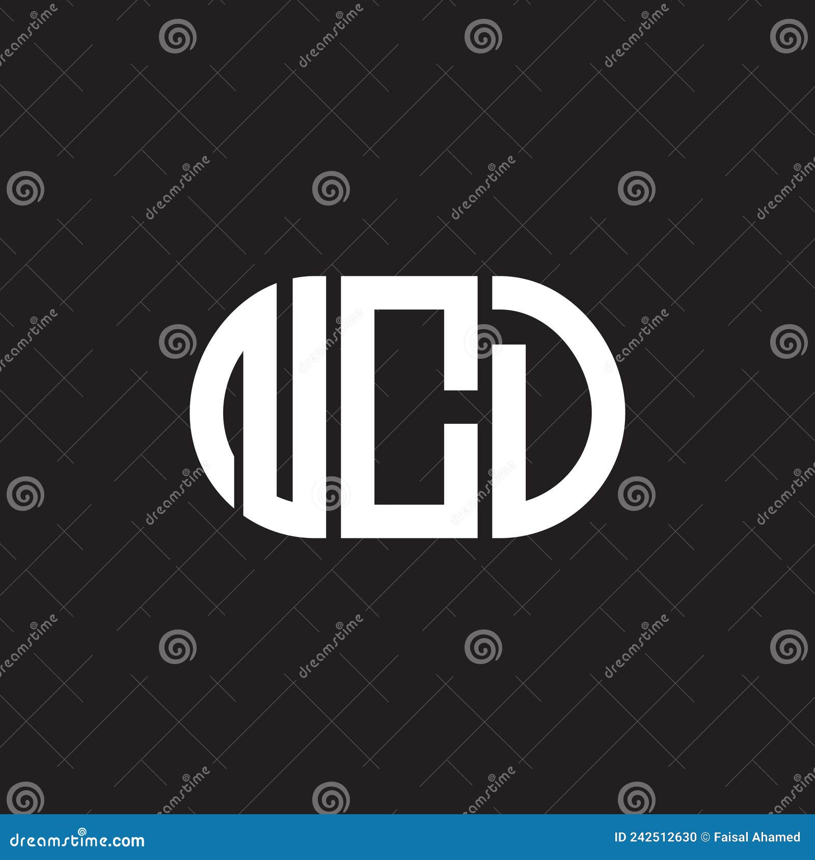 NCD Letter Logo Design on Black Background. NCD Creative Initials ...