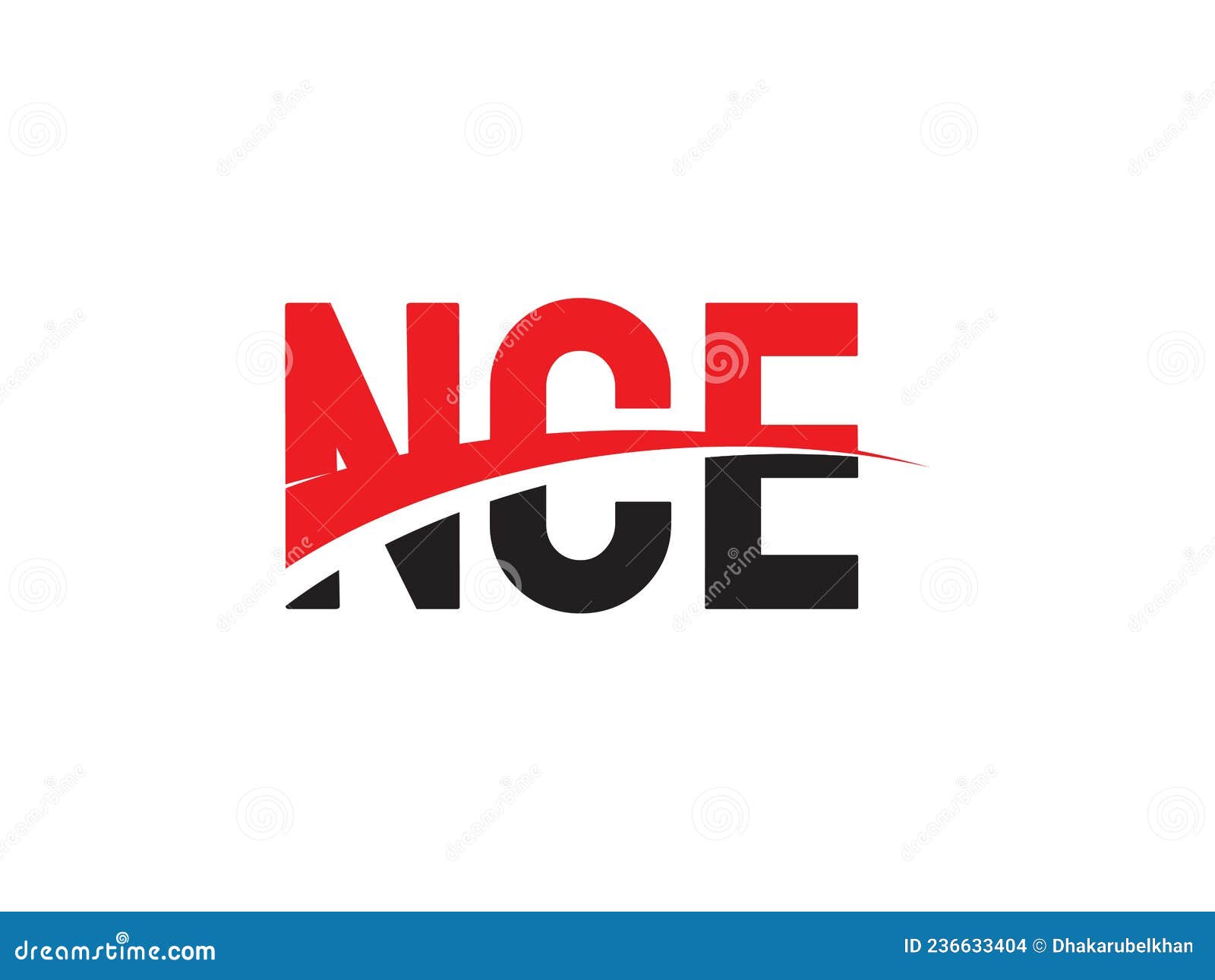 NCE Letter Initial Logo Design Vector Illustration Stock Vector ...
