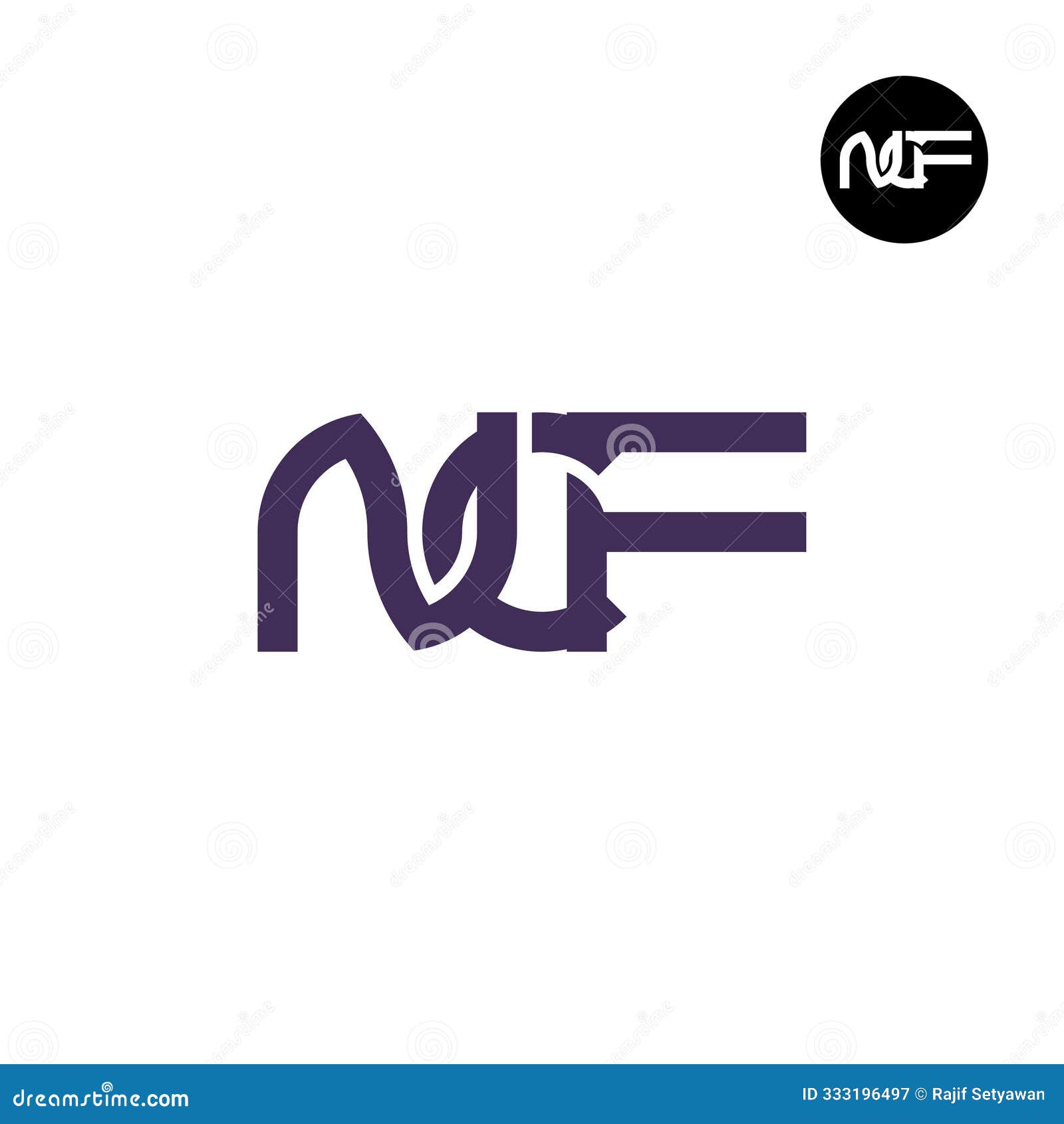 NCF Logo Letter Monogram Design Stock Vector - Illustration of ...