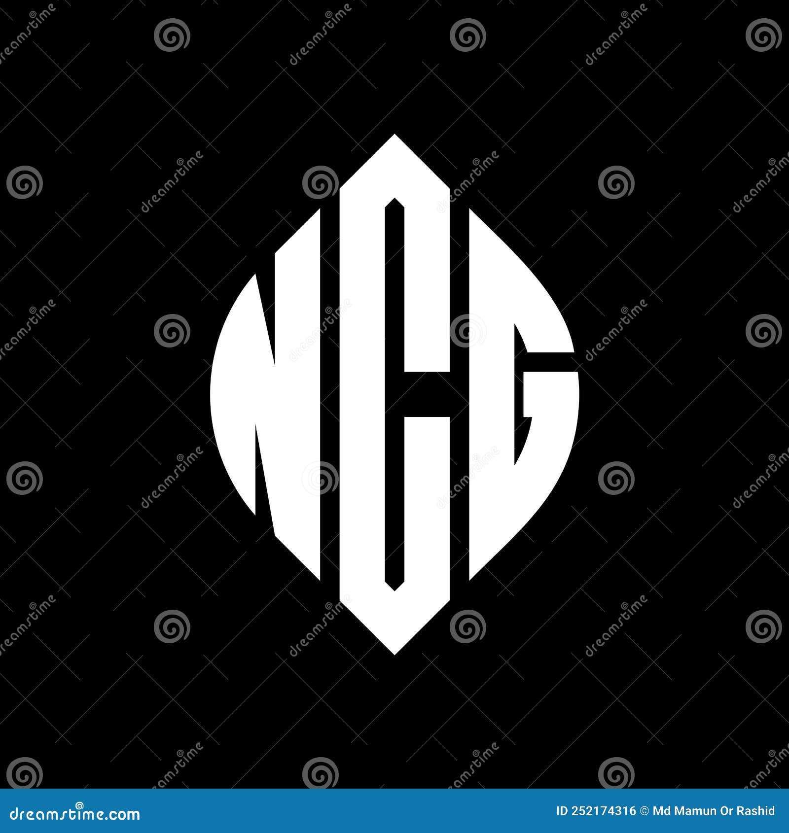 NCG Circle Letter Logo Design with Circle and Ellipse Shape. NCG ...