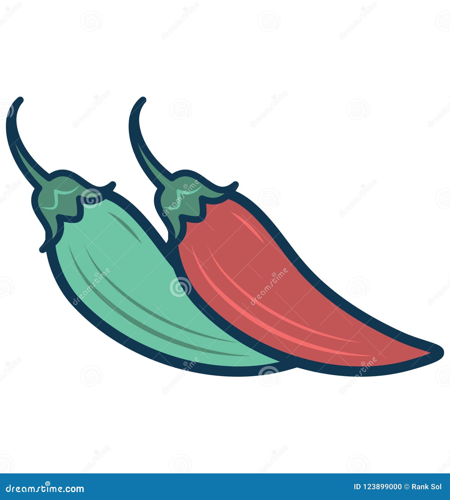 Chili Pepper Line Vector Isolated Icon Customized and Editable Stock ...