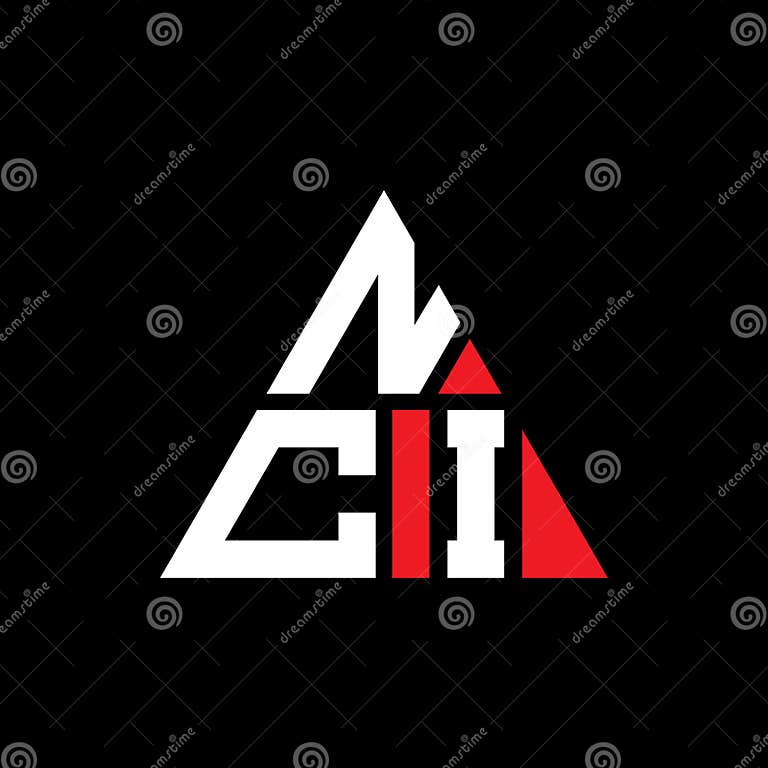 NCI Triangle Letter Logo Design with Triangle Shape. NCI Triangle Logo ...