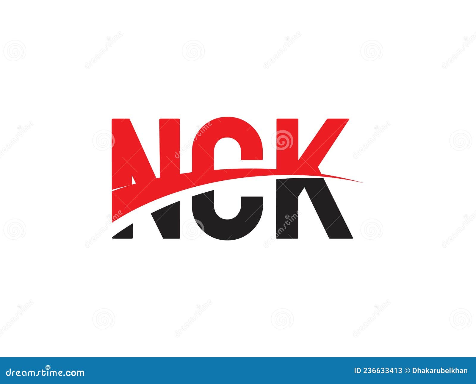 NCK Letter Initial Logo Design Vector Illustration Stock Vector ...