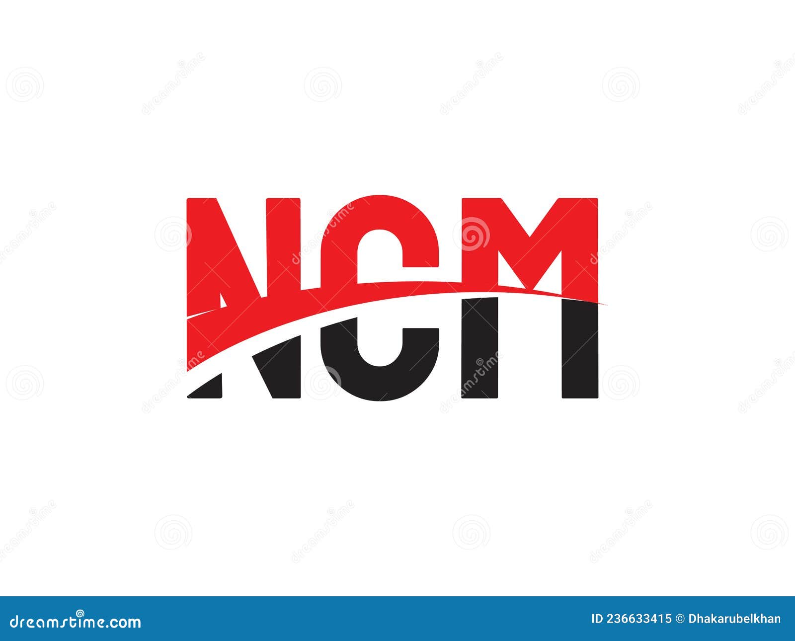 NCM Letter Initial Logo Design Vector Illustration | CartoonDealer.com ...